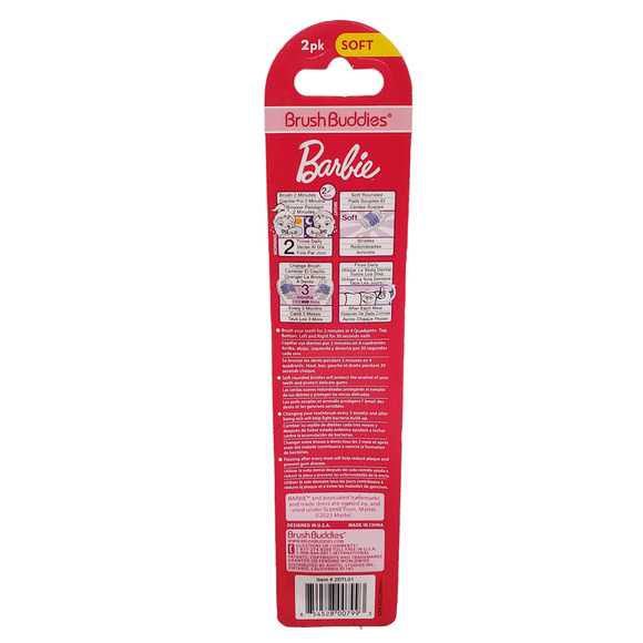 Barbie | Bath, Skin & Hair | Childrens Barbie Toothbrushes Brushbuddies ...